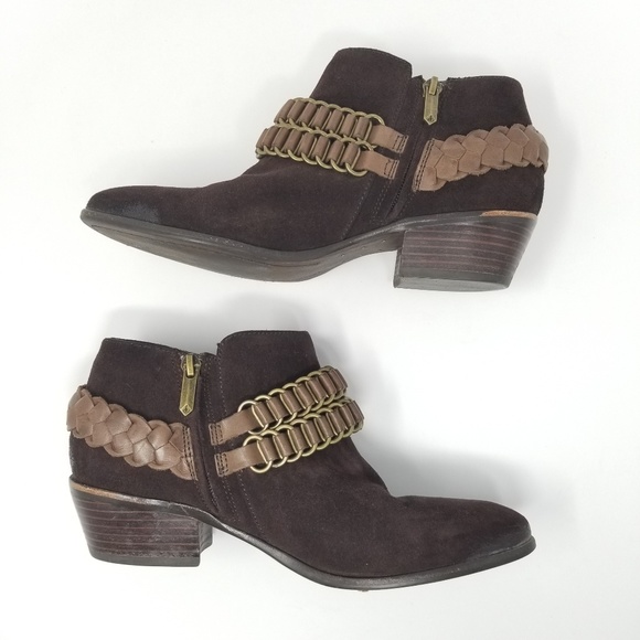Sam Edelman | Shoes | Sam Edelman Posey Ankle Bootie Brown Suede 75 ...